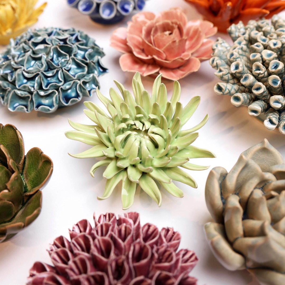 Ceramic Succulent Sculpture: Tabletop Terrarium Decor, Botanical Art - Etsy