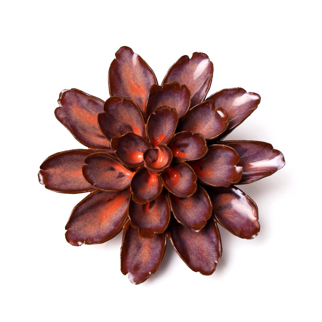 Peach Mocha Cornflower - Ceramic Small Flower, Home Decor Flowers, Wall ...