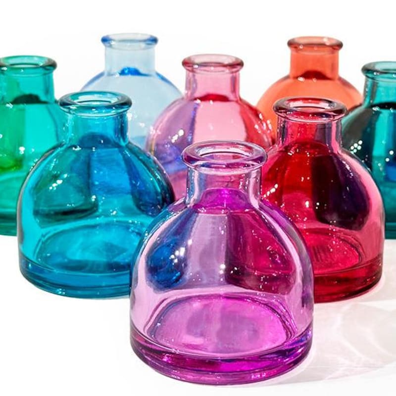 Colored Glass Vases - Etsy
