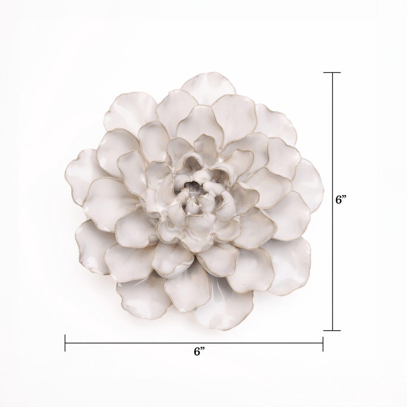 Handcrafted Ceramic Flower Wall Art: Modern Floral Decor Set - Etsy
