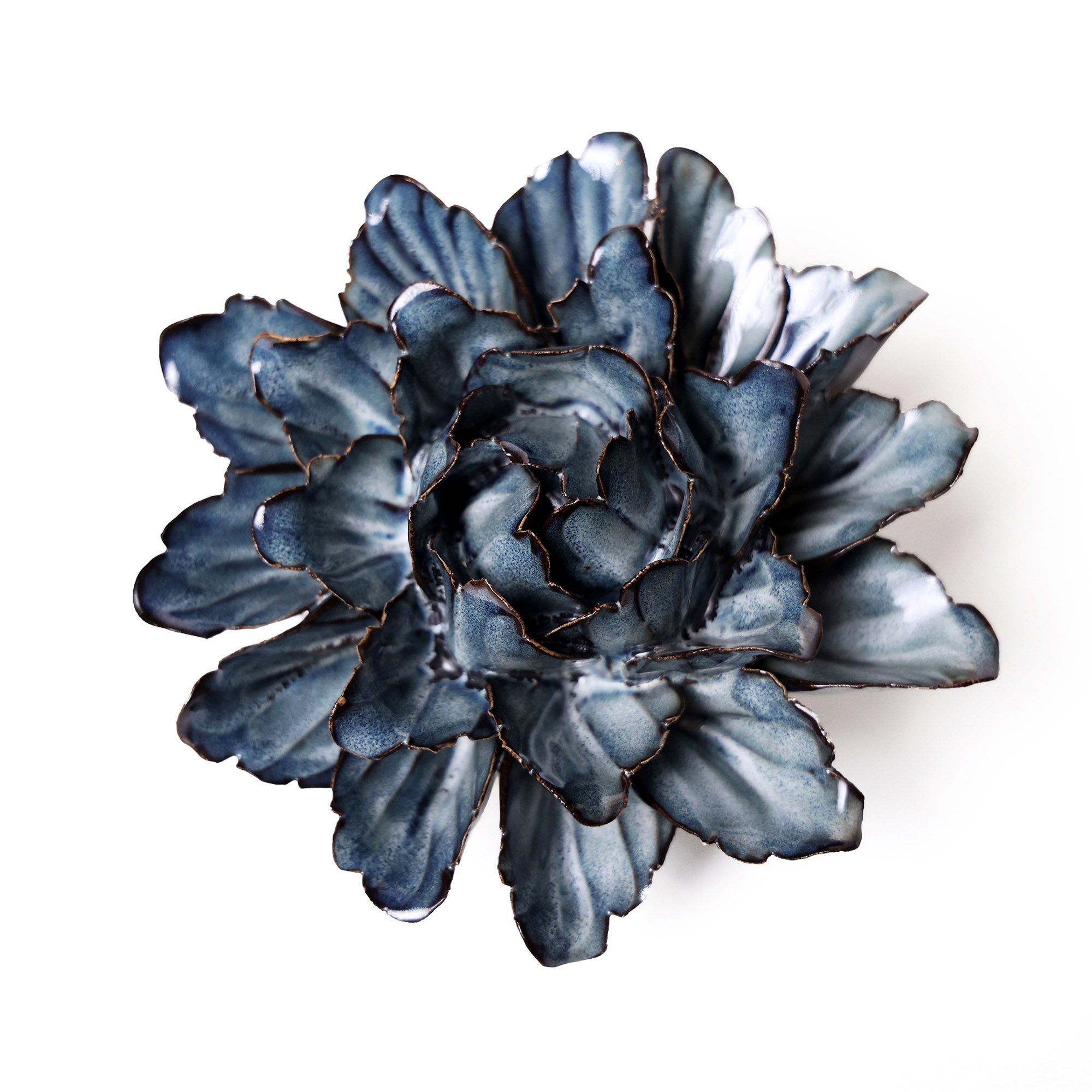 Ceramic Flower Wall Art Blue Flower 14 - Etsy