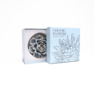 Ceramic Flower Wall Art Blue Rose - Etsy