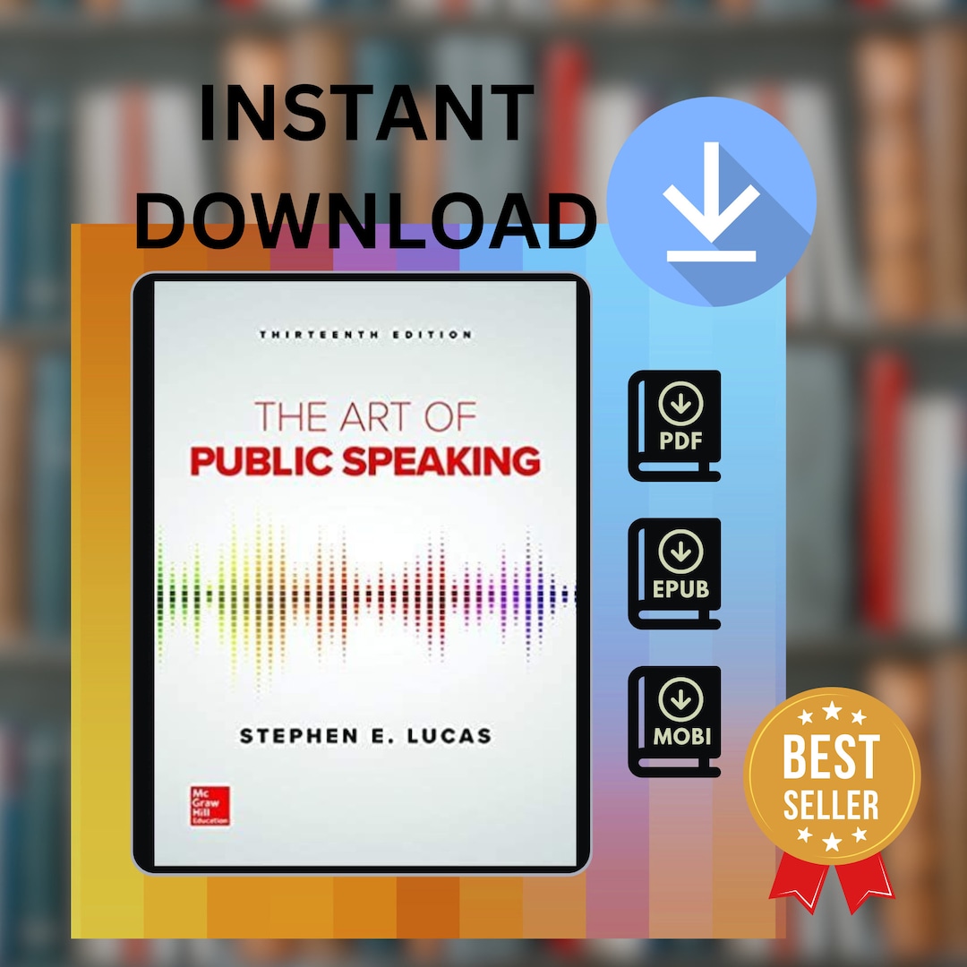 The Art of Public Speaking 13th Edition by Stephen Lucas - Etsy