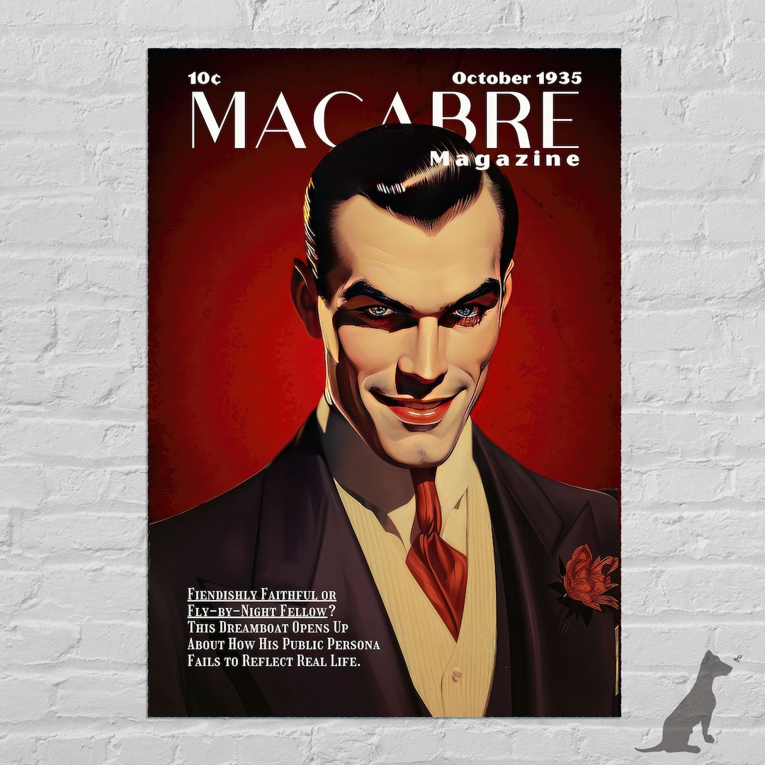 Macabre Magazine Vampire Halloween Printable Digital Download ...