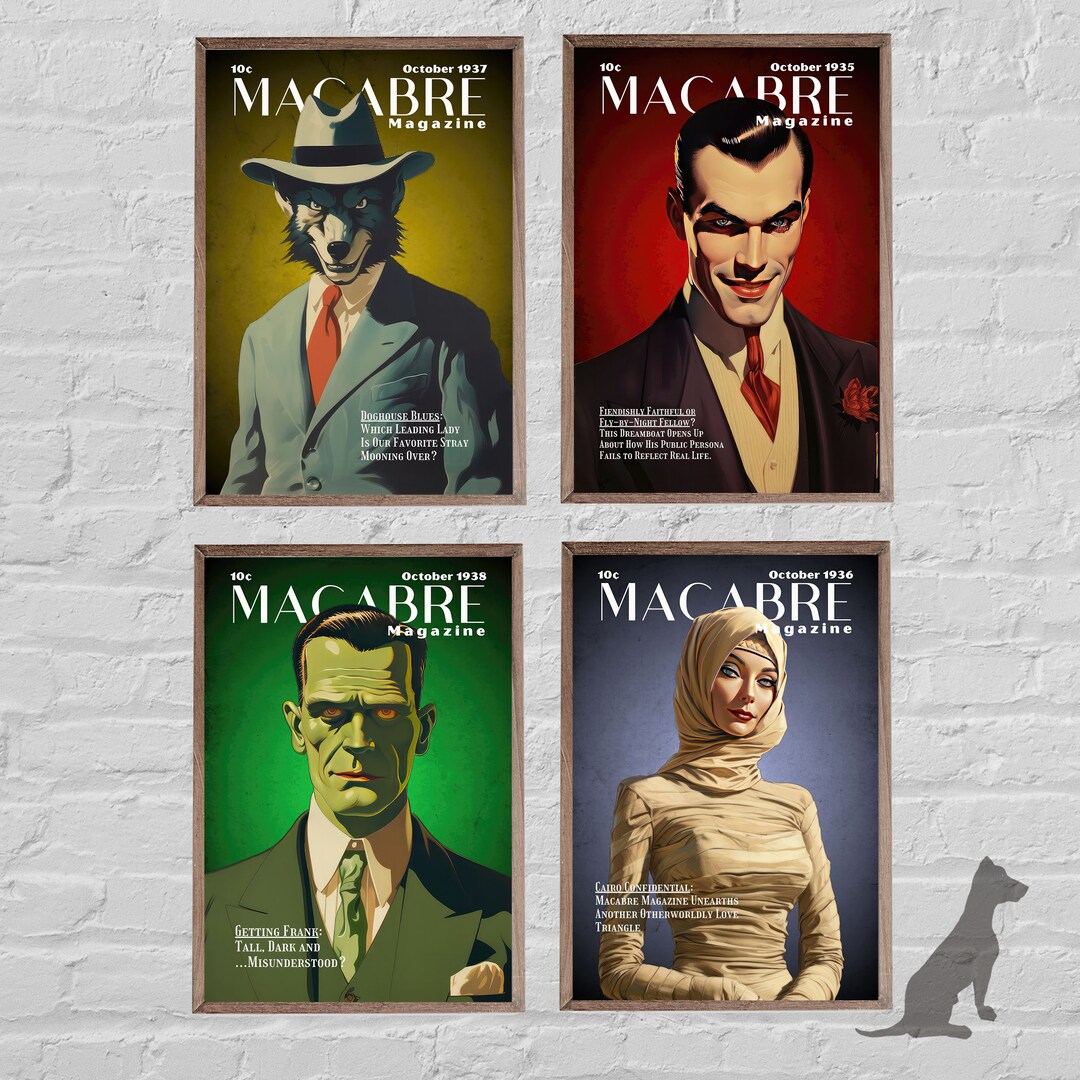 Macabre Magazine Bundle Halloween Decor Trendy Halloween - Etsy