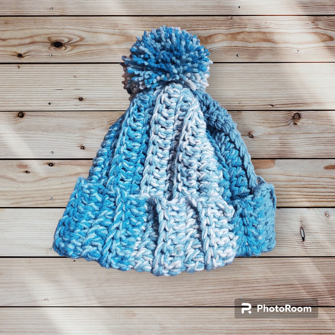 Children's 3T to 4T Chunky Crochet Hat With Poof - Etsy