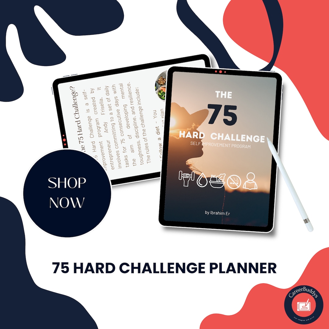 75 Hard Challenge Planner L Recreate Yourself in 75 Days - Etsy