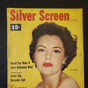 Vintage Silver Screen Magazine September 1953 Cyd Charisse Cover - Etsy