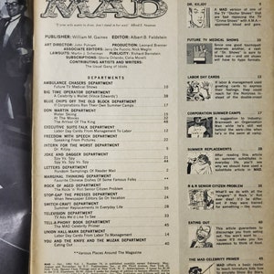 Vintage Mad Magazine #74 October 1962 Kelly Freas Cover Art - Etsy