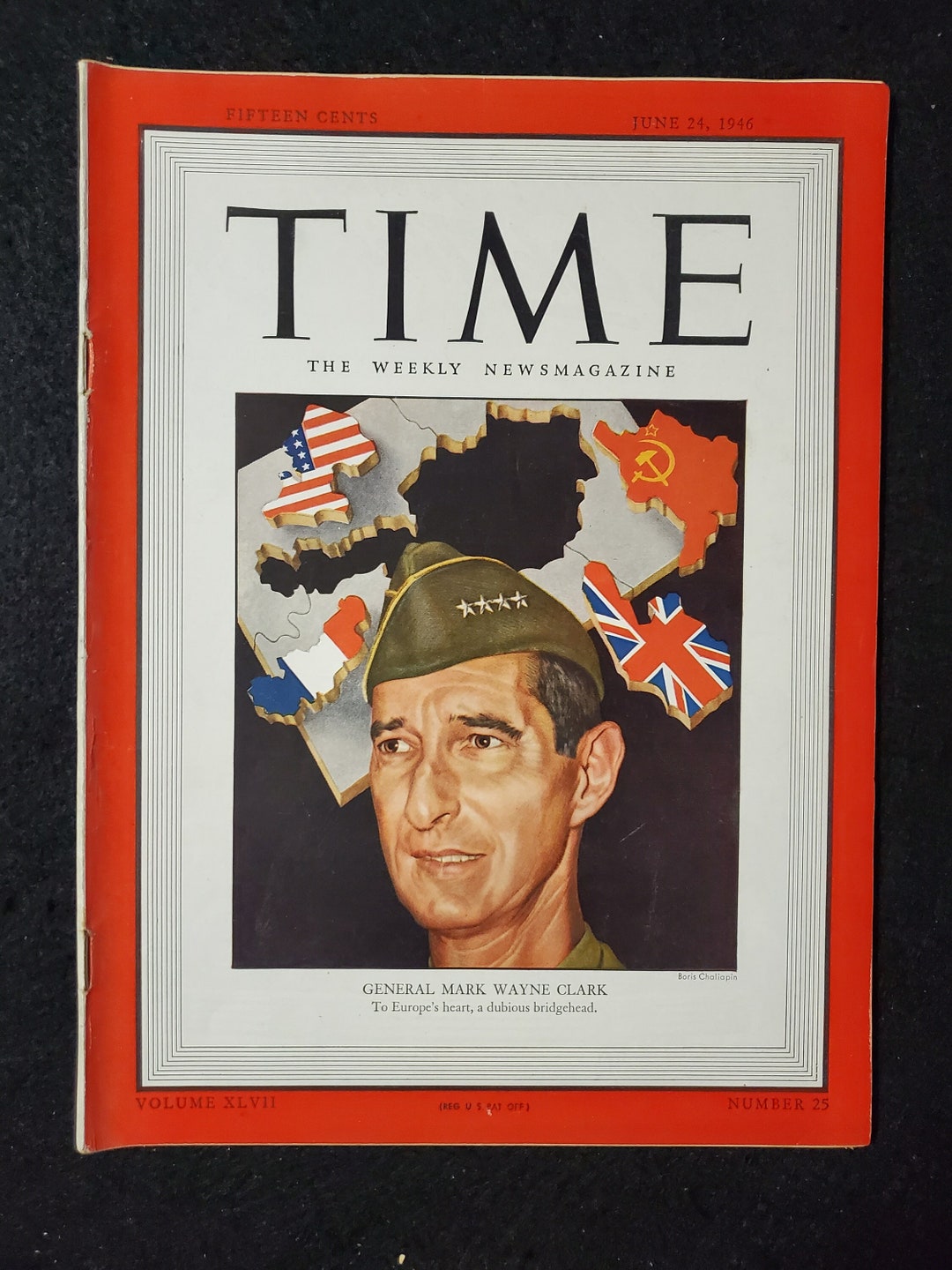 Vintage Time Magazine June 24, 1946 General Mark Wayne Clark - Etsy