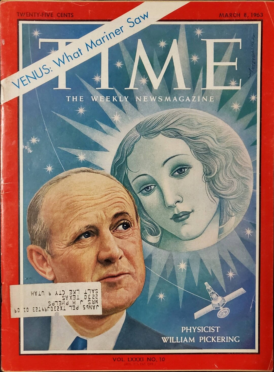Vintage Time Magazine March 8, 1963 Physicist William Pickering - Etsy