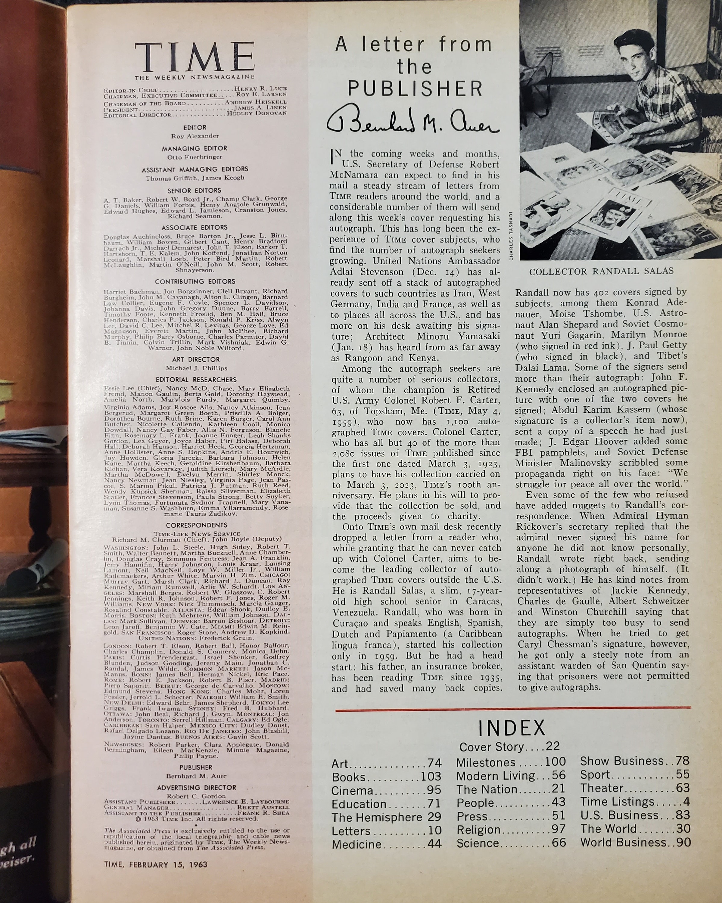 Vintage Time Magazine February 15, 1963 Secretary Mcnamara - Etsy