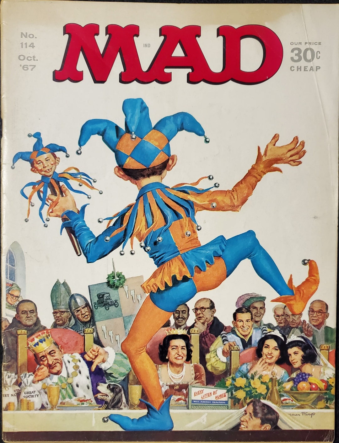 Vintage Mad Magazine #114 October 1967 Norman Mingo Cover Art - Etsy