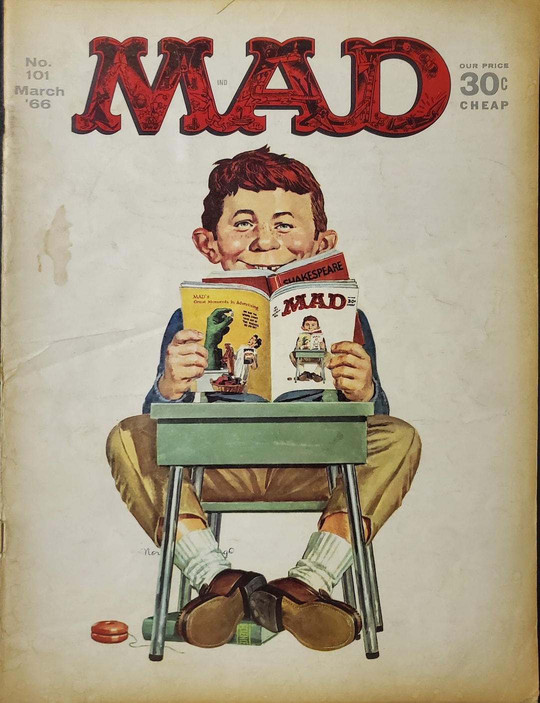Vintage Mad Magazine #101 March 1966 Norman Mingo Cover Art - Etsy