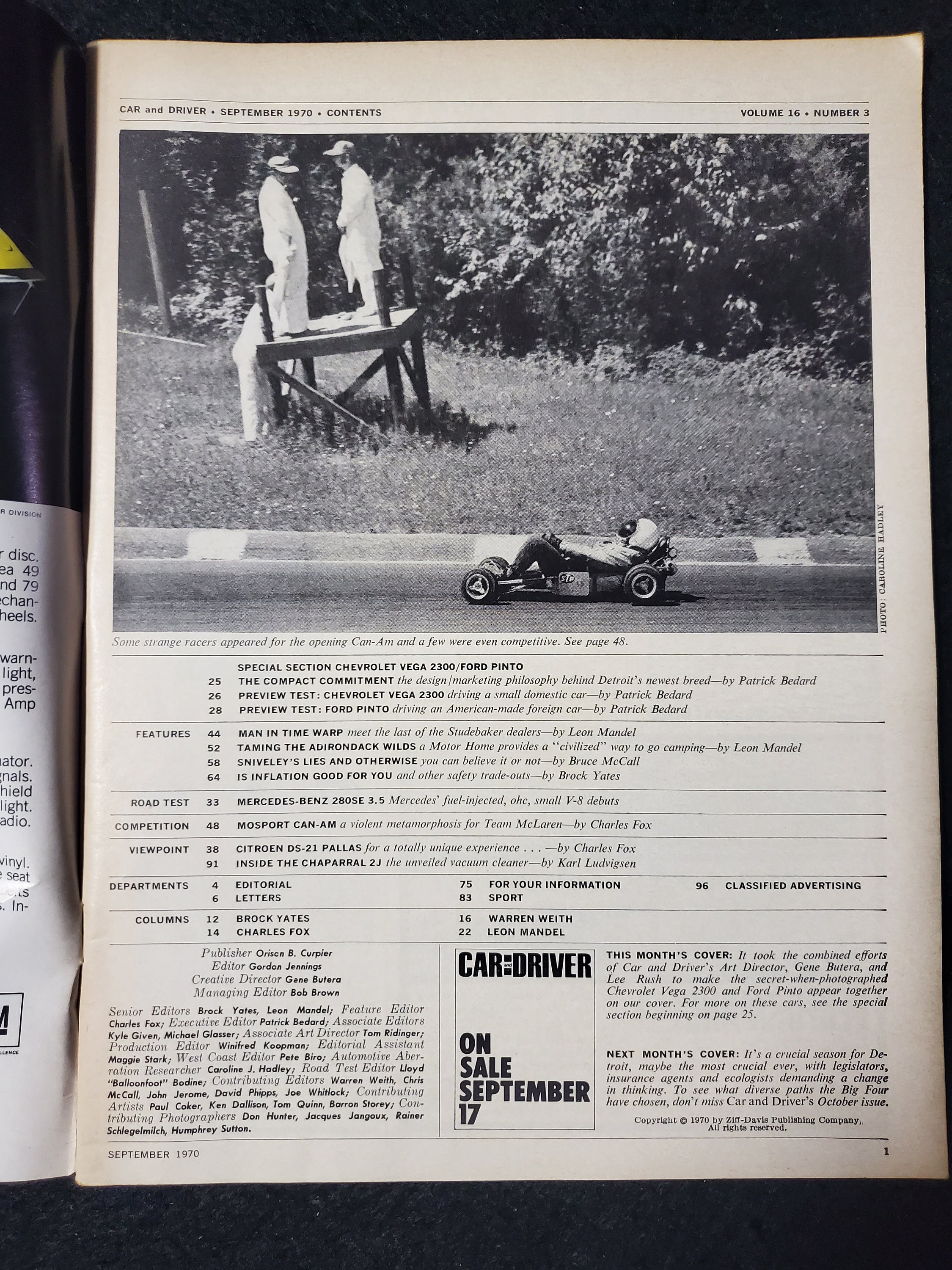 Vintage Car and Driver Magazine September 1970 - Etsy