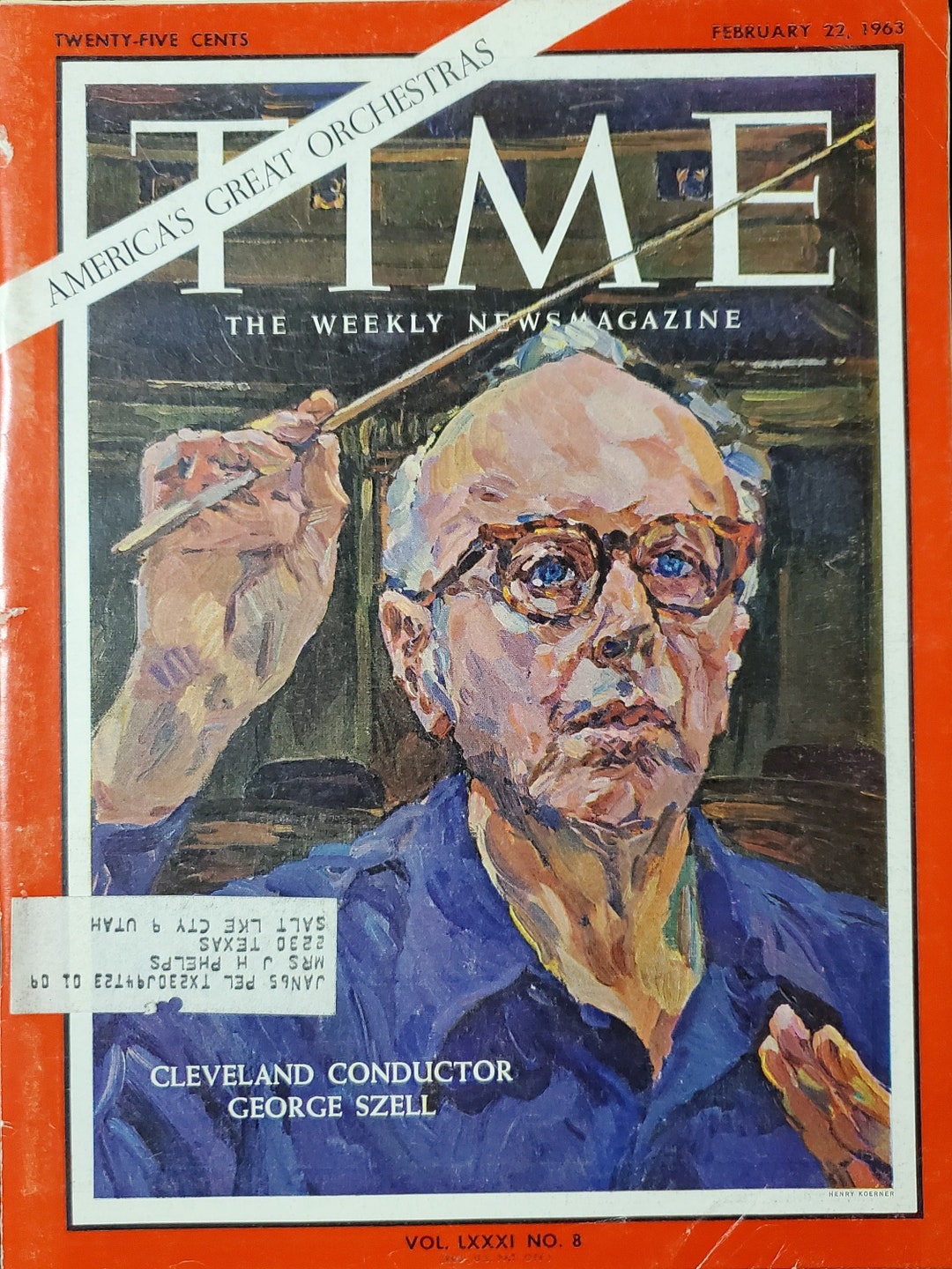 Vintage Time Magazine February 22 1963 Cleveland Conductor - Etsy