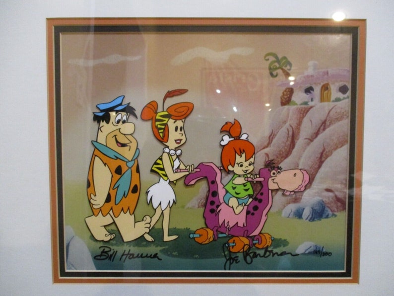 Signed Hanna Barbera Limited Edition Cel Flintstones Strolling With Pebbles - Etsy
