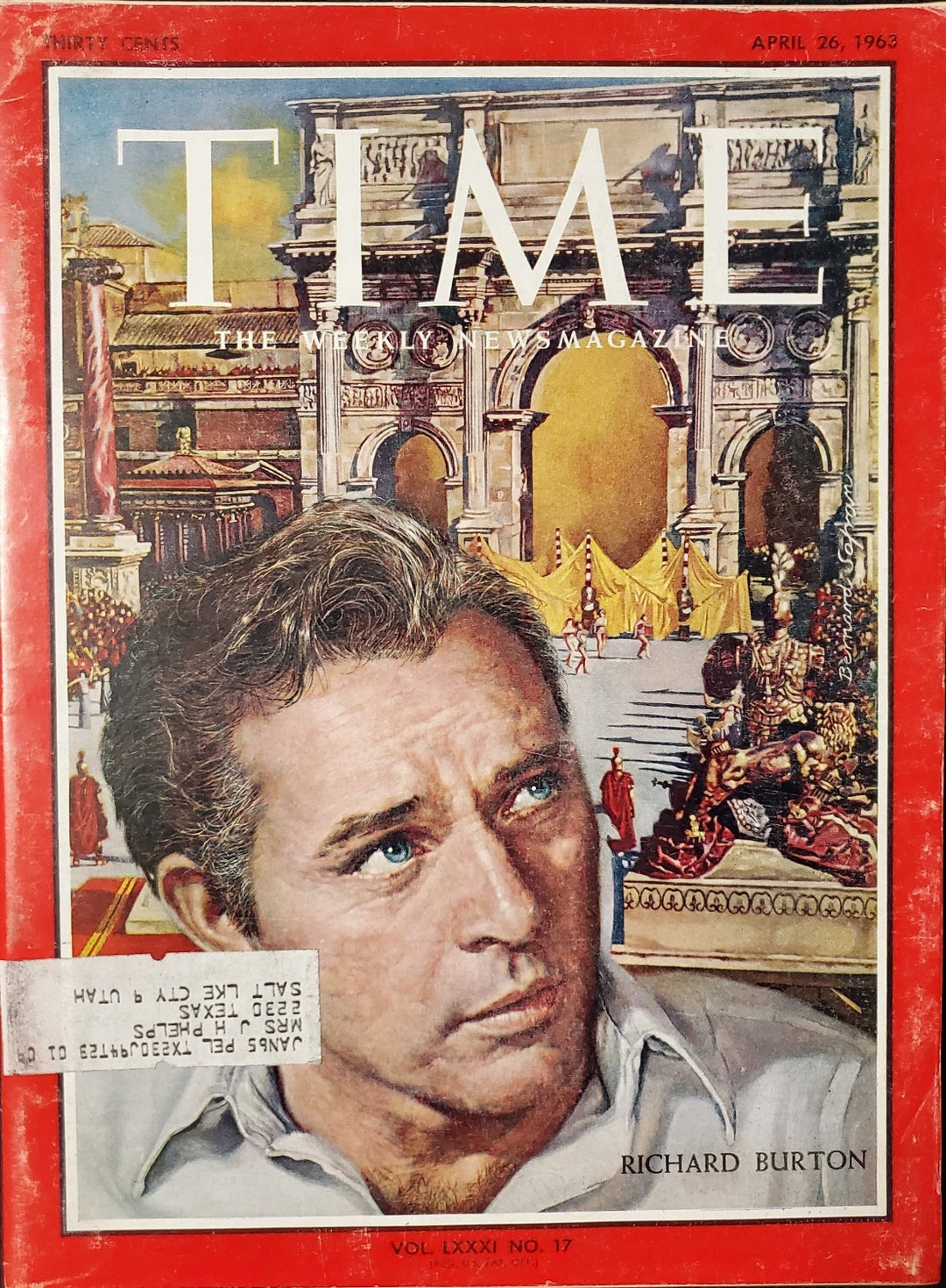 Vintage Time Magazine April 26, 1963 Richard Burton - Etsy