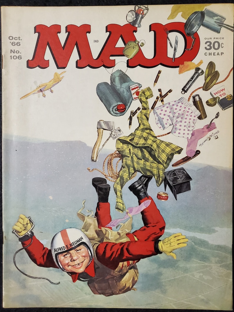 Vintage Mad Magazine #106 October 1966 Norman Mingo Cover Art - Etsy