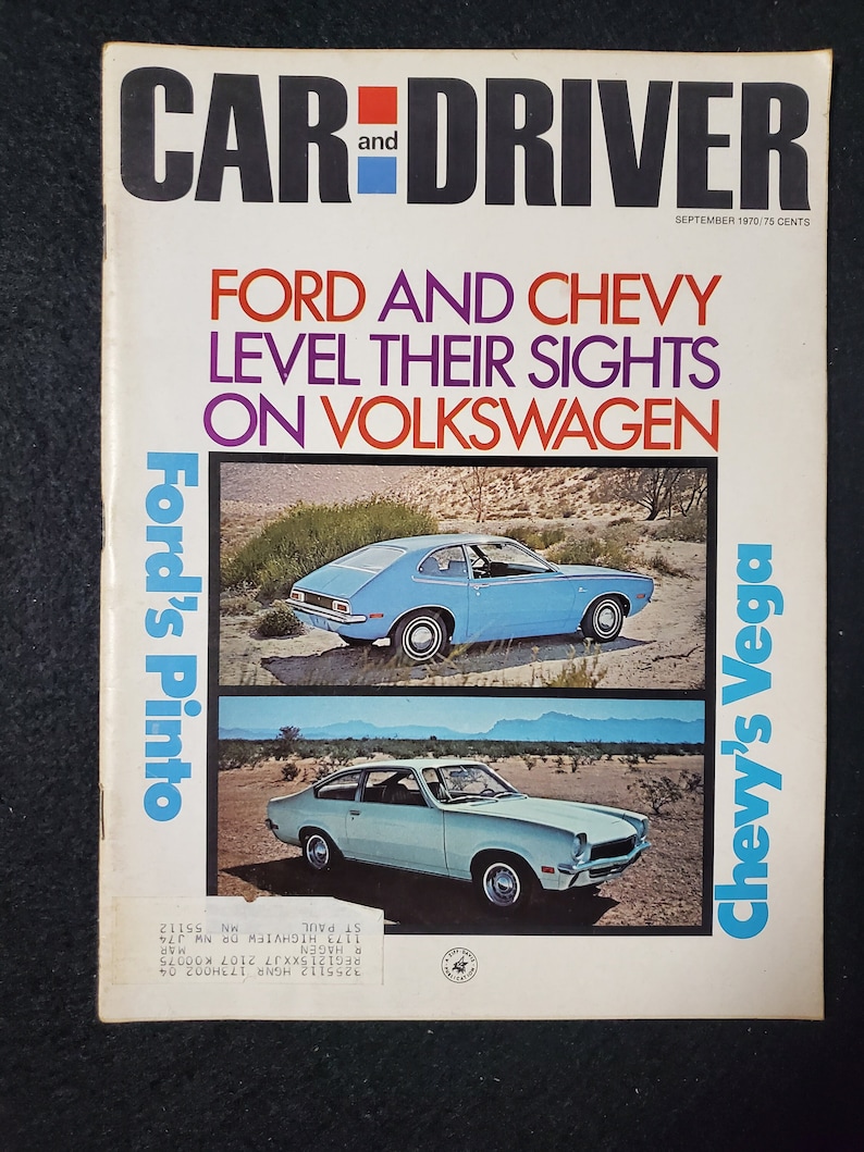 Vintage Car and Driver Magazine September 1970 - Etsy