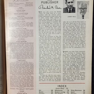 Vintage Time Magazine March 29, 1963 Egypt's Nasser - Etsy
