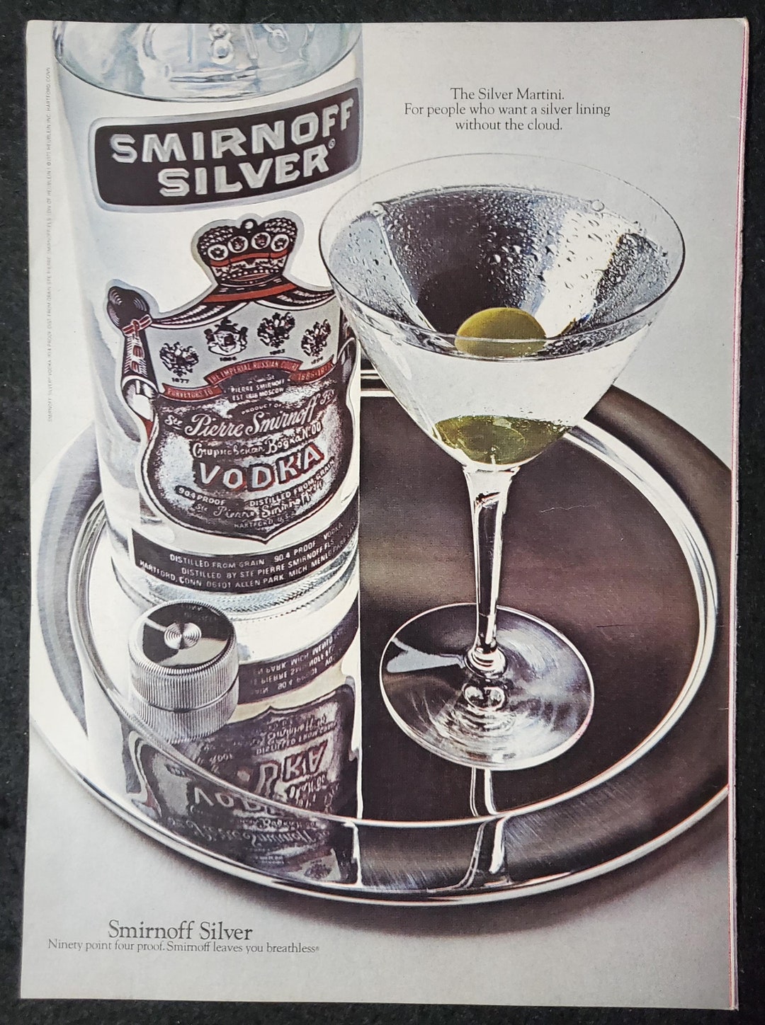 Vintage 1950 Smirnoff Silver Vodka Print Ad - Etsy