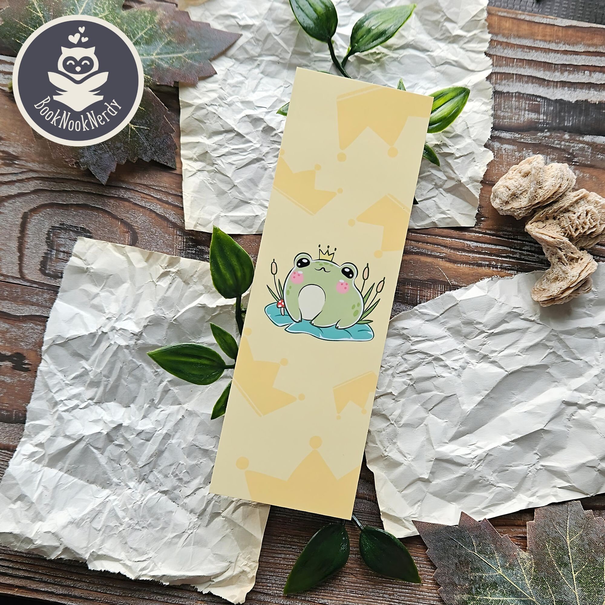 Cute Frog Bookmark With Golden Crown - Etsy