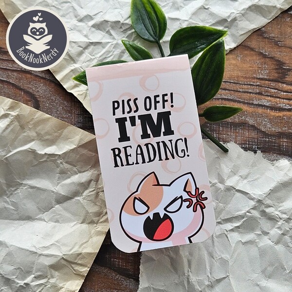 Piss Off Im Reading Bookmark Etsy
