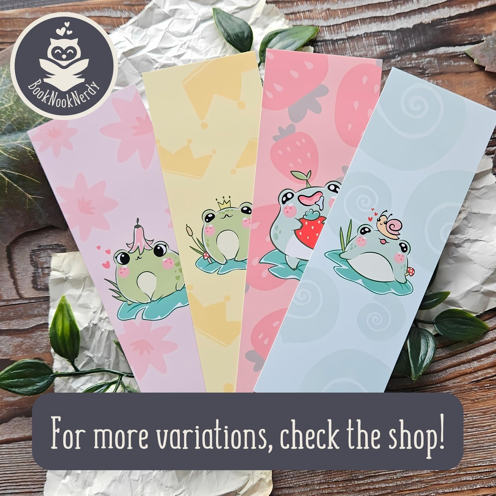 Cute Frog Bookmark With Golden Crown - Etsy