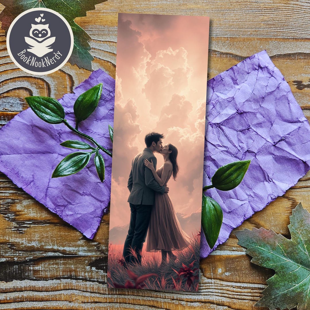 Kissing Couple Bookmark: Romance Reader Gift, , Customizable ...