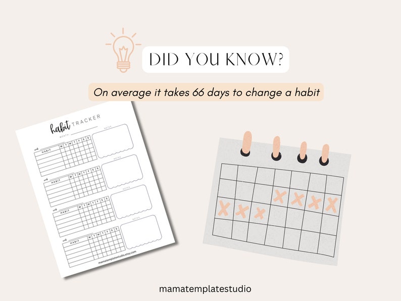 Monthly Habit Tracker Printable, Habit Tracker Template, Routine ...