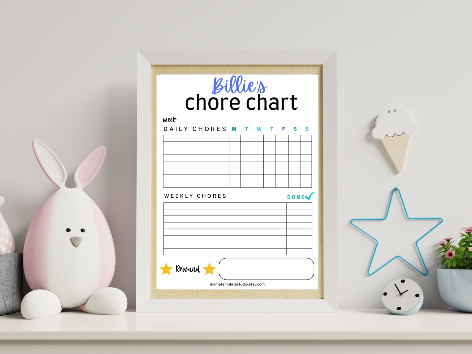 Chore Chart for Kids | Chore Chart Printable | Family Chore Chart ...