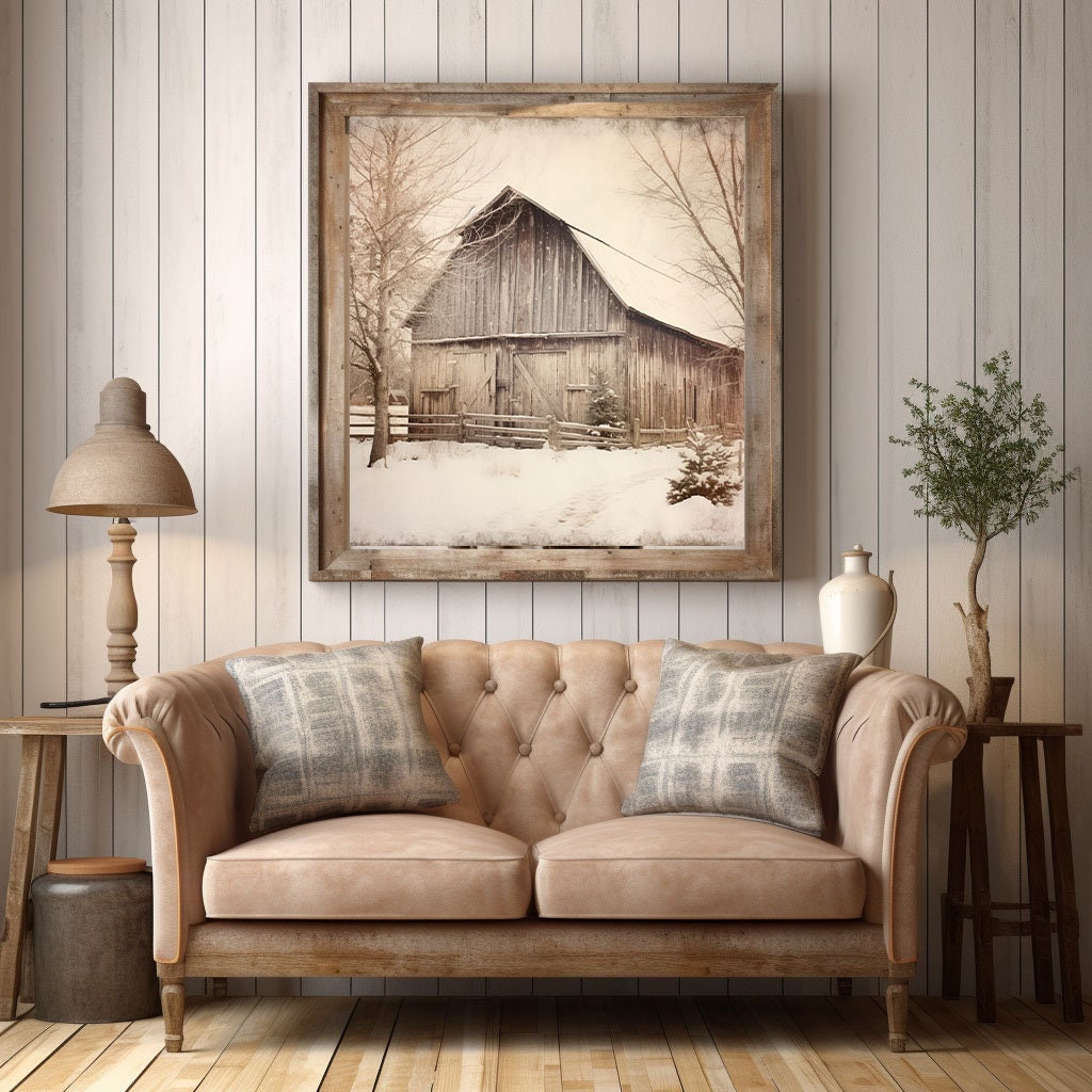 Rustic Barn Print Wall Décor Barn Print Farm Print Vintage Farm ...
