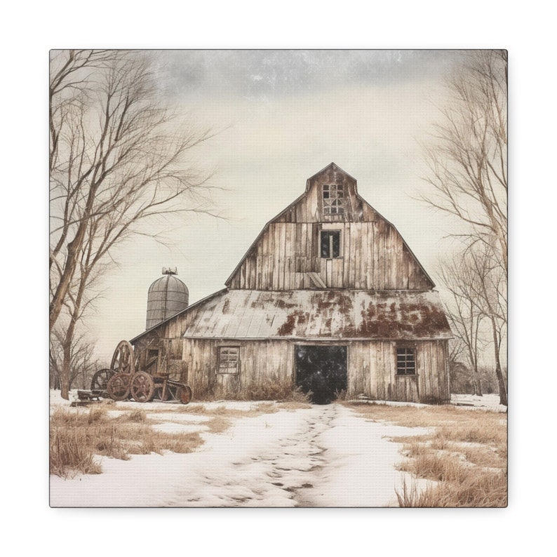 Rustic Barn Print Wall Décor Barn Print Farm Print Vintage Farm ...