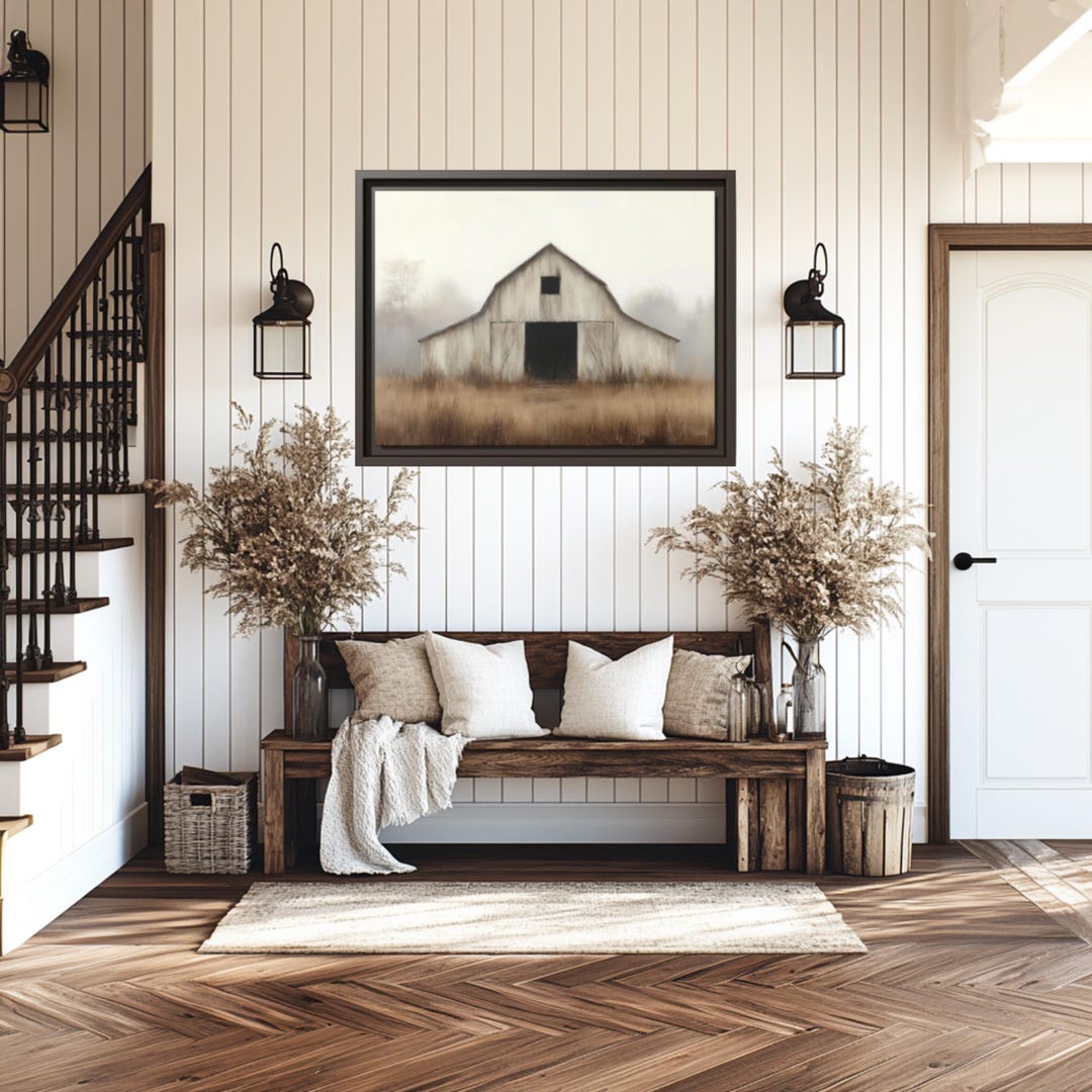 Vintage Barn Canvas Print: Rustic Farmhouse Wall Art - Etsy