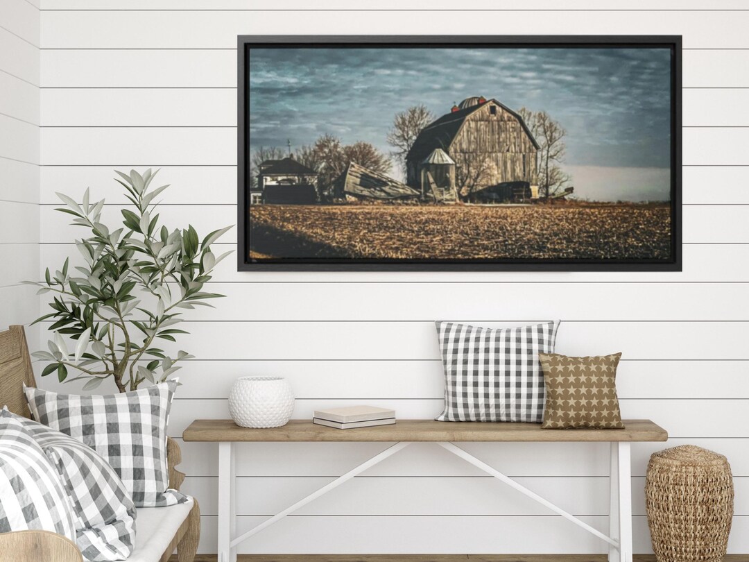Rustic Barn Print Wall Décor Farm Print Vintage Farming Framed Canvas ...