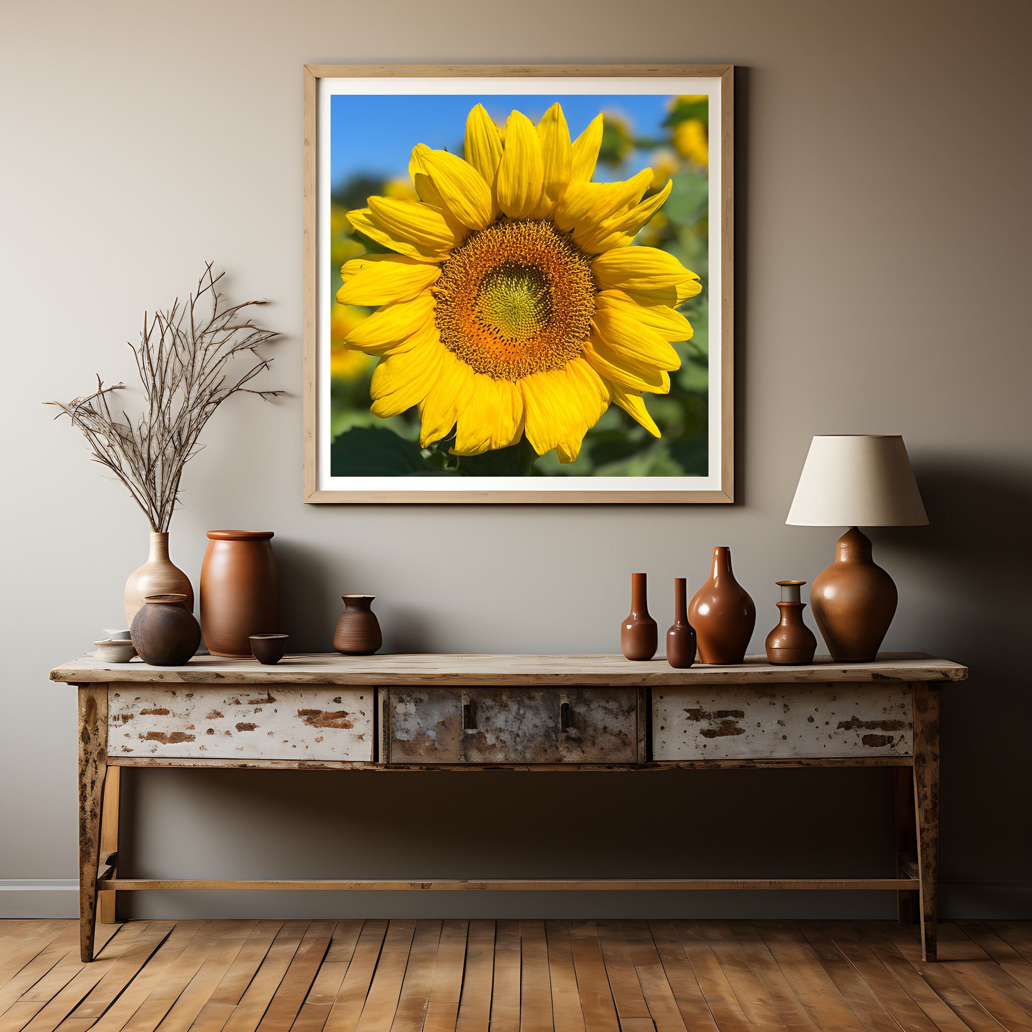 Sunflower Wall Art Botanical Photography Sunflower Printable Wall Art ...