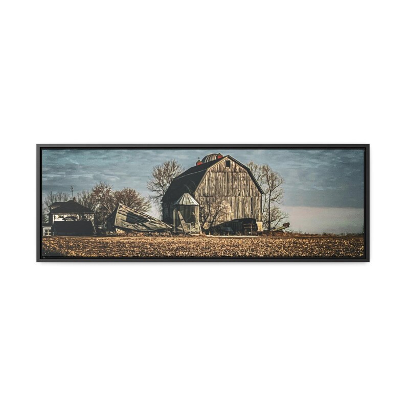 Rustic Barn Print Wall Décor Farm Print Vintage Farming Framed Canvas ...