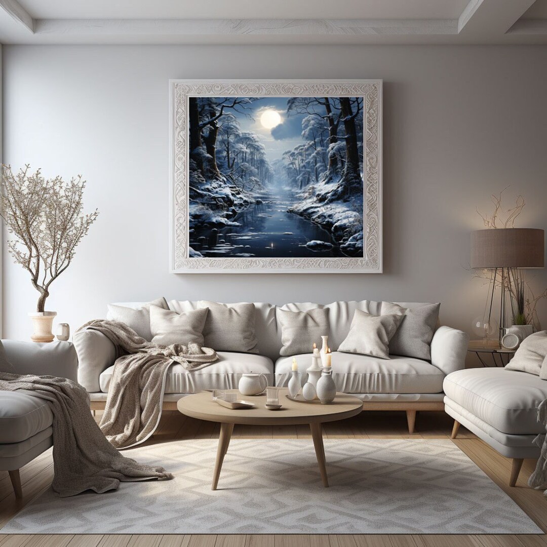 Winter Landscape Wall Décor Cold Season Print Frosty Weather Printable ...