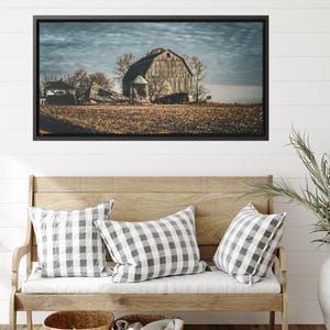 Rustic Barn Print Wall Décor Farm Print Vintage Farming Framed Canvas ...