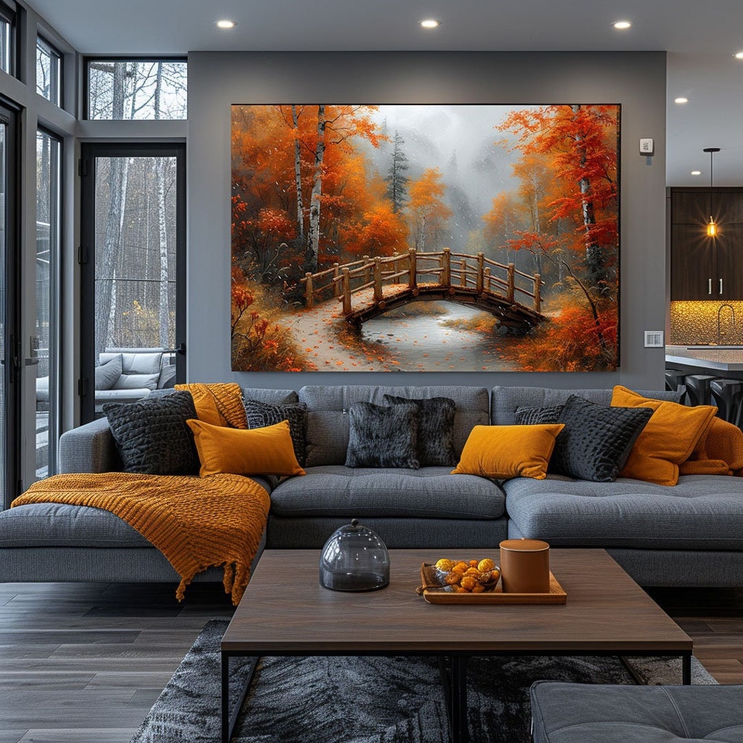 Autumn Leaf Print Botanical Wall Décor Landscape Print Fall Foliage ...