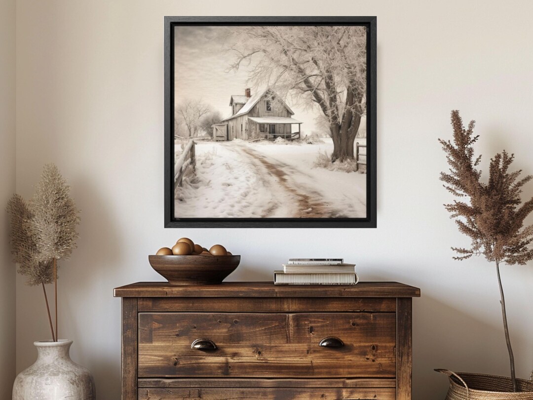 Modern Farmhouse Art Home Cabin Décor Farming Picture Weathered Barn ...