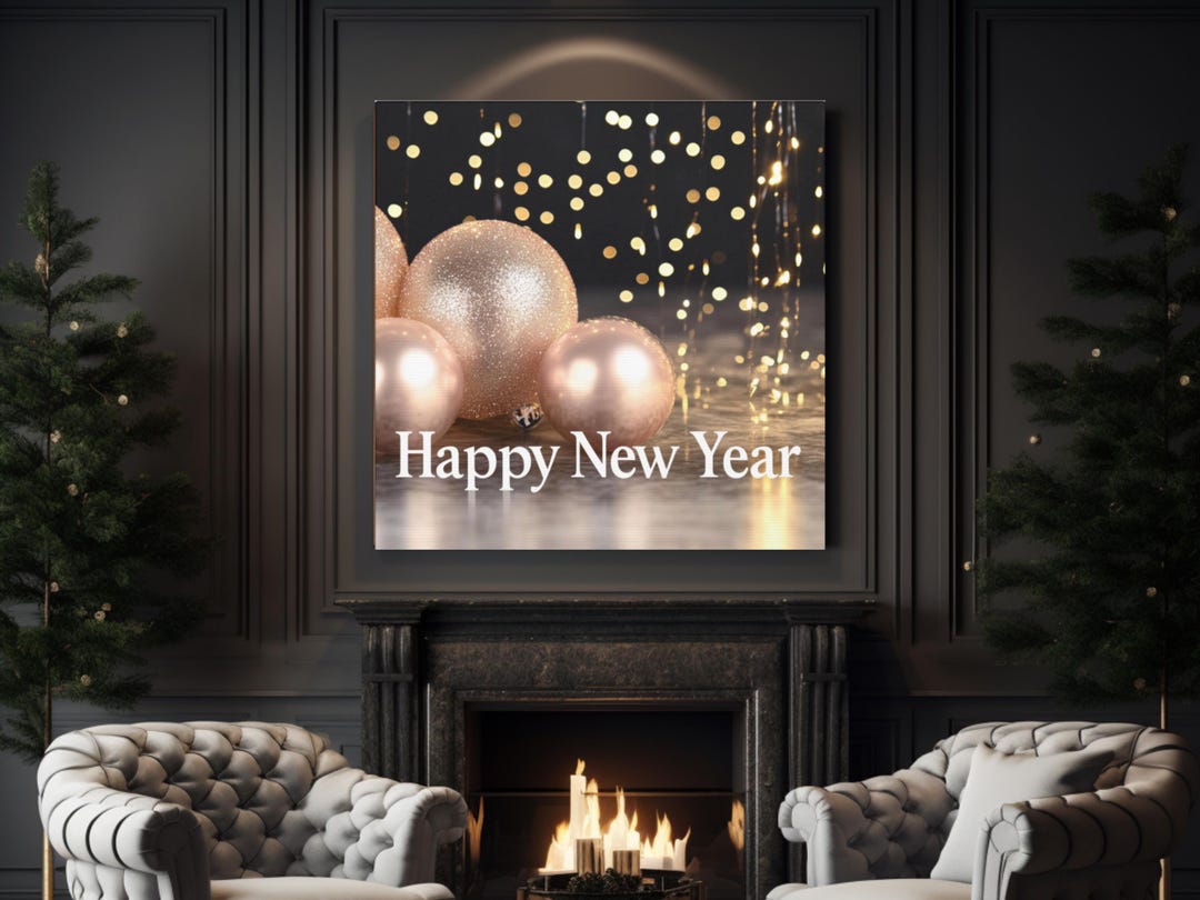 Happy New Home Decor New Years Wall Hanging New Years Eve Home Decor ...