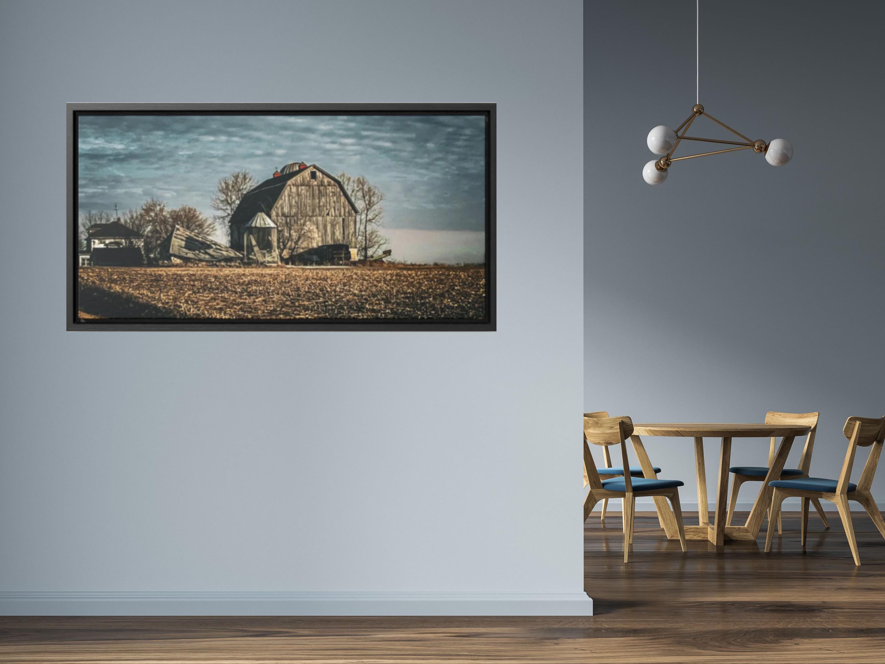 Rustic Barn Print Wall Décor Farm Print Vintage Farming Framed Canvas ...