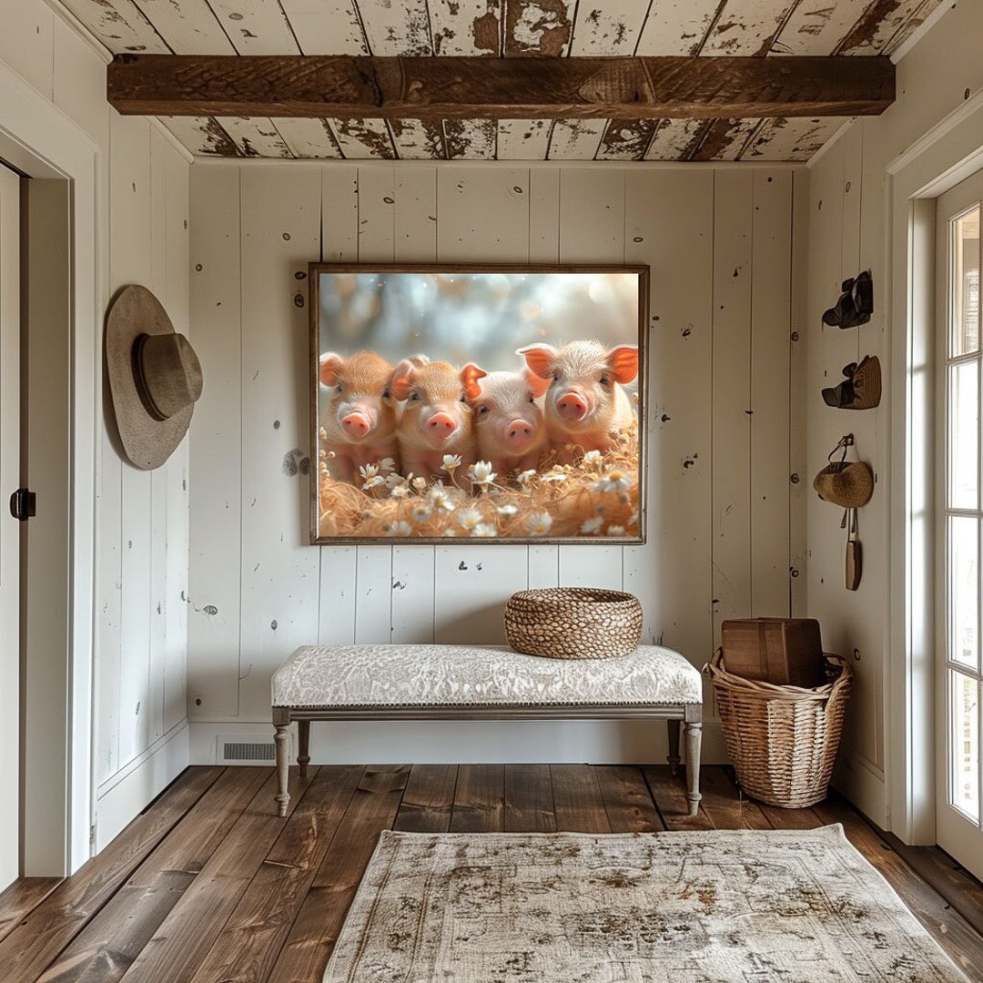 Baby Pigs Print Piglets Wall Décor Pink Piglets Print Piggies Art Baby ...