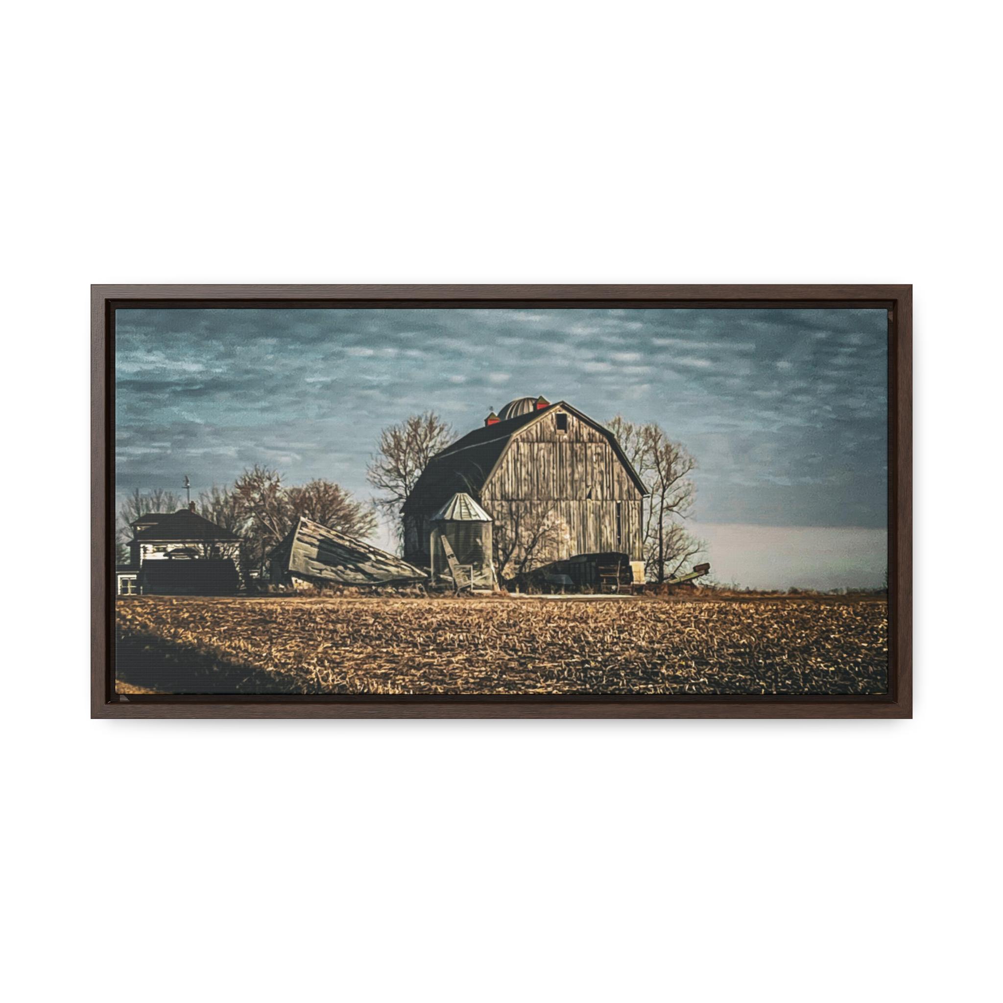 Rustic Barn Print Wall Décor Farm Print Vintage Farming Framed Canvas ...
