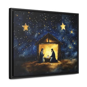 Nativity Wall Art Holy Family Whimsical Art Christmas Eve Fine Art ...
