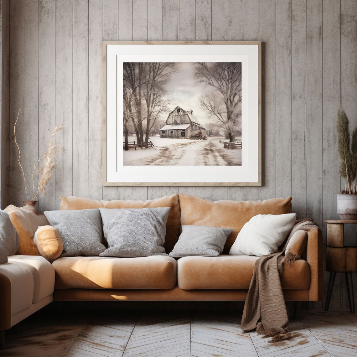 Rustic Barn Print Wall Décor Barn Print Farm Print Vintage Farm ...