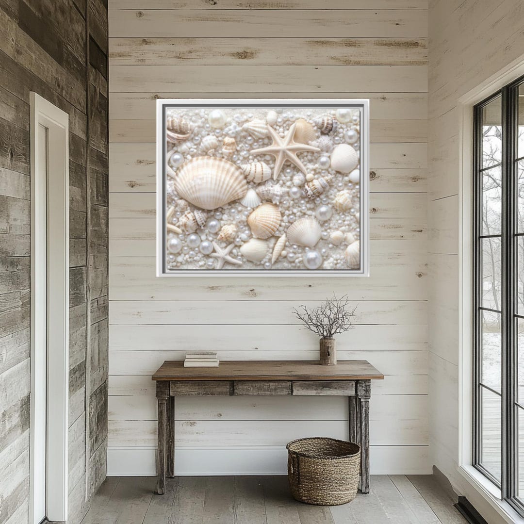 Seashell Canvas Print: Coastal Beach Theme Wall Art - Etsy