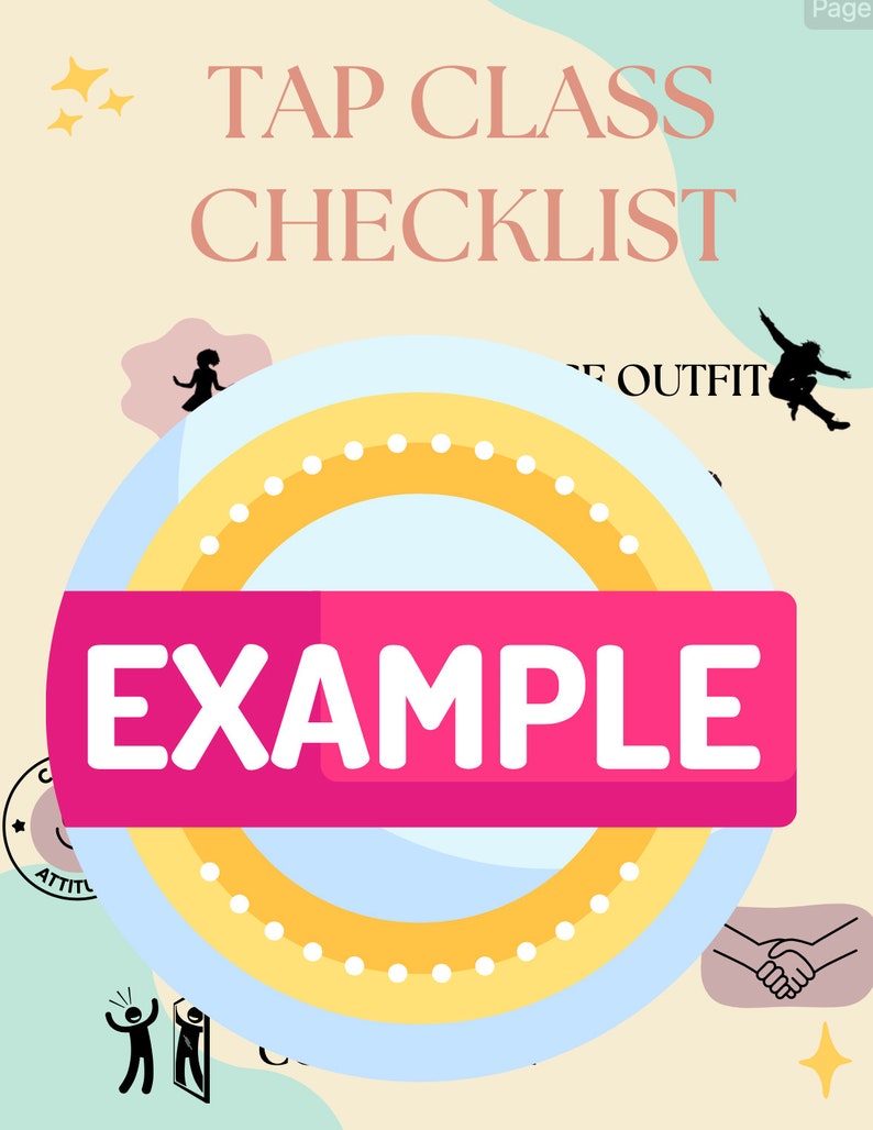 Tap Class Checklist Poster - Etsy